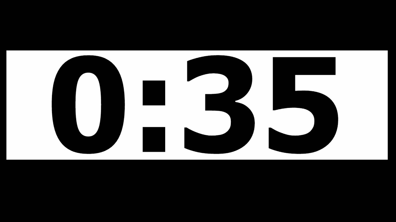 35 Seconds Countdown Timer With Alarm Youtube