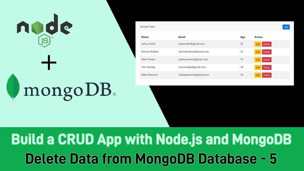 Build A Crud App With Node Js And Mongodb Delete Data From Mongodb