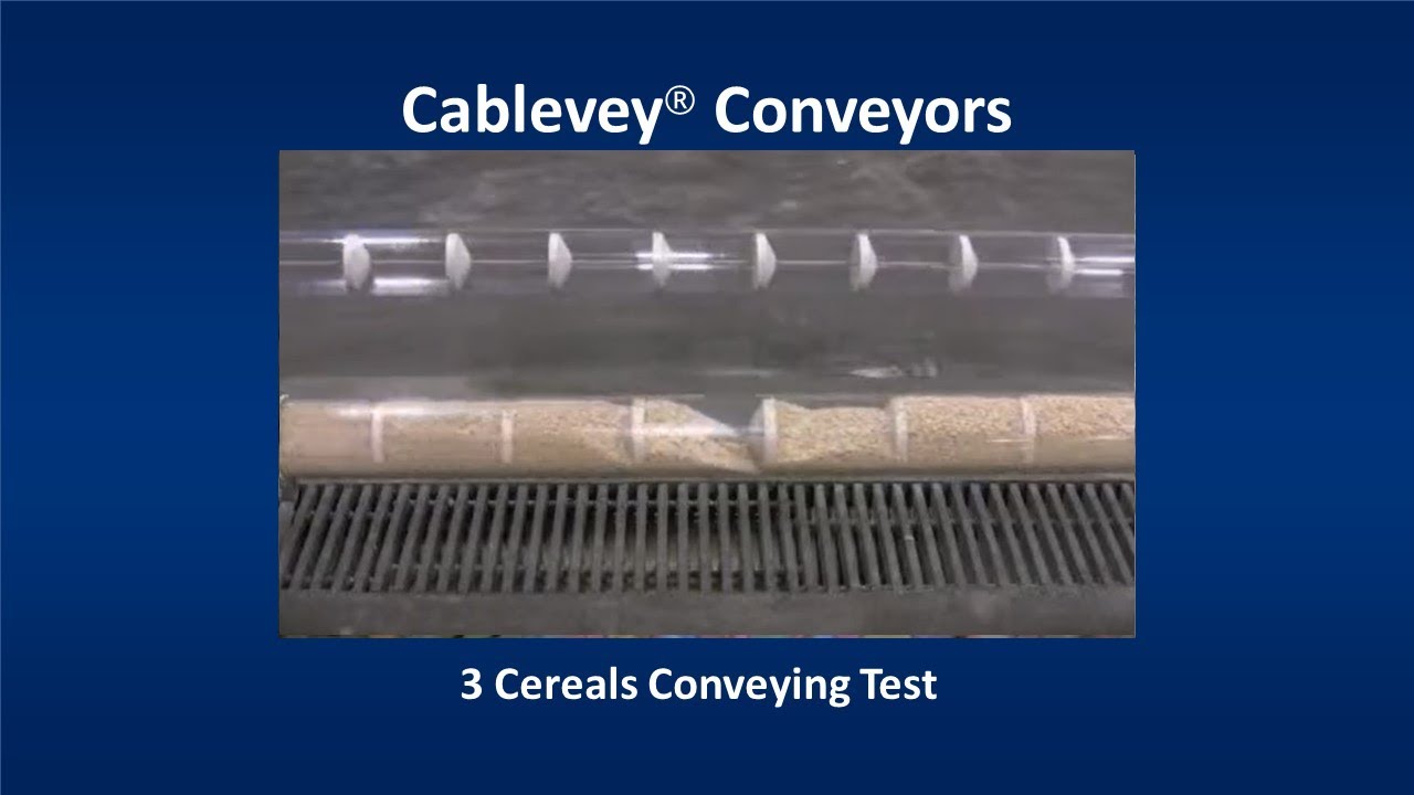 Cablevey Conveyors 3 Cereals Conveying Test Youtube