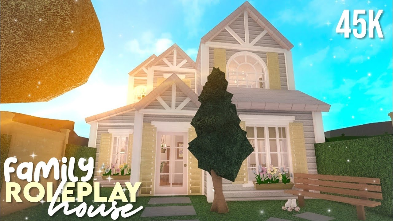 Bloxburg 45k Family Roleplay House Speedbuild Youtube