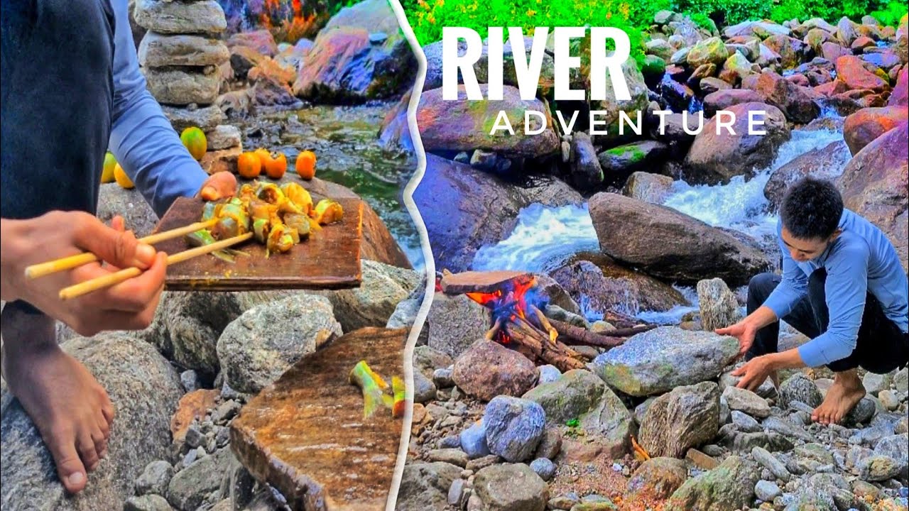 River Survival Fishing Solo Campingрџџ Youtube