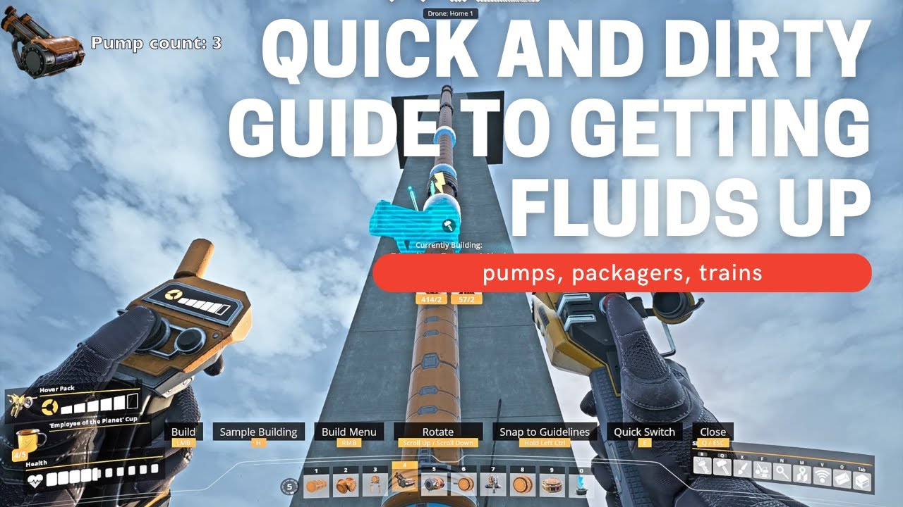 The Quick And Dirty Guide To Getting Fluids Up In Satisfactory Youtube