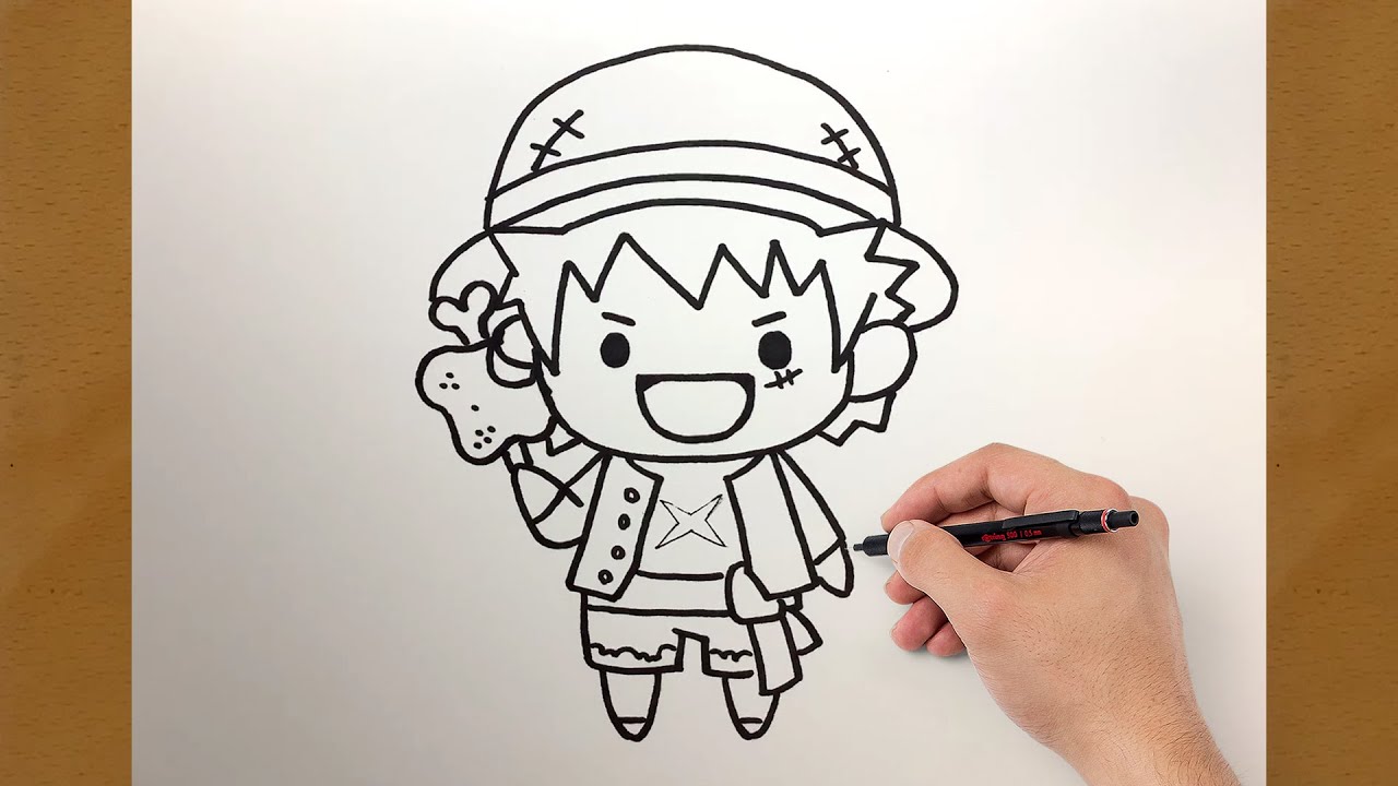 How To Draw Cute Chibi Luffy From One Piece Easy Step By Step