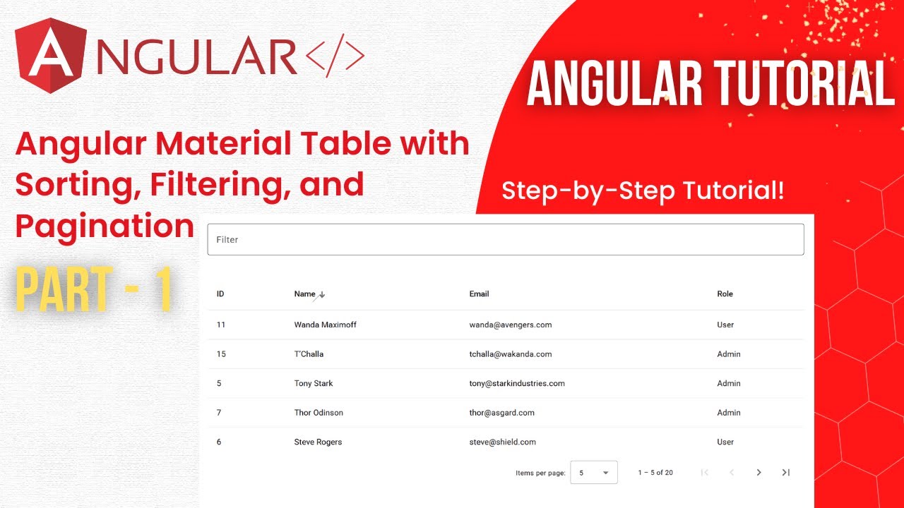 Implementing Angular Material Table With Sorting Filtering And