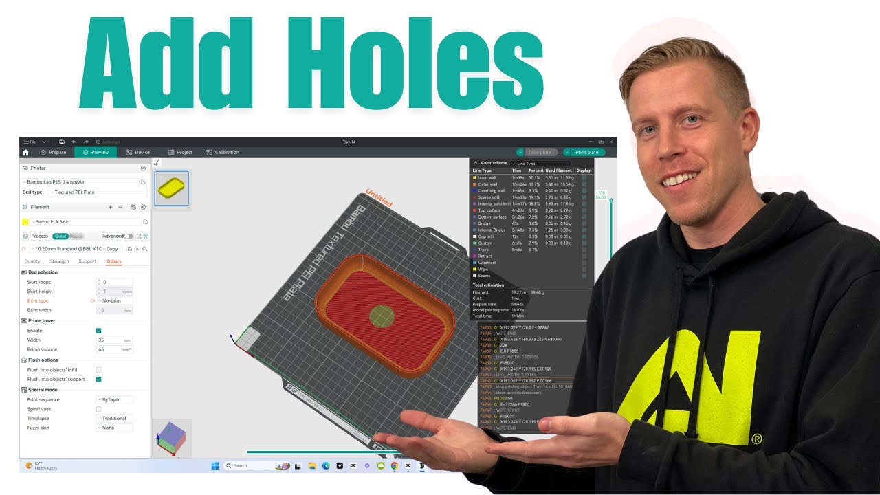 How To Add Holes In Orca Slicer Youtube