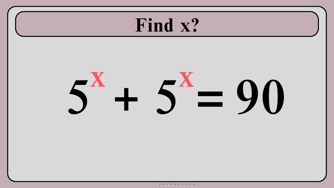 Nice Algebra Math Problem Find X Math Olympiad Youtube