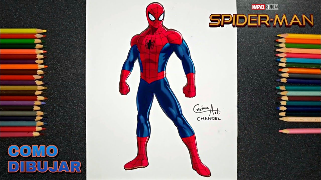Cómo Dibujar A Spiderman Paso A Paso How To Draw Spiderman Youtube