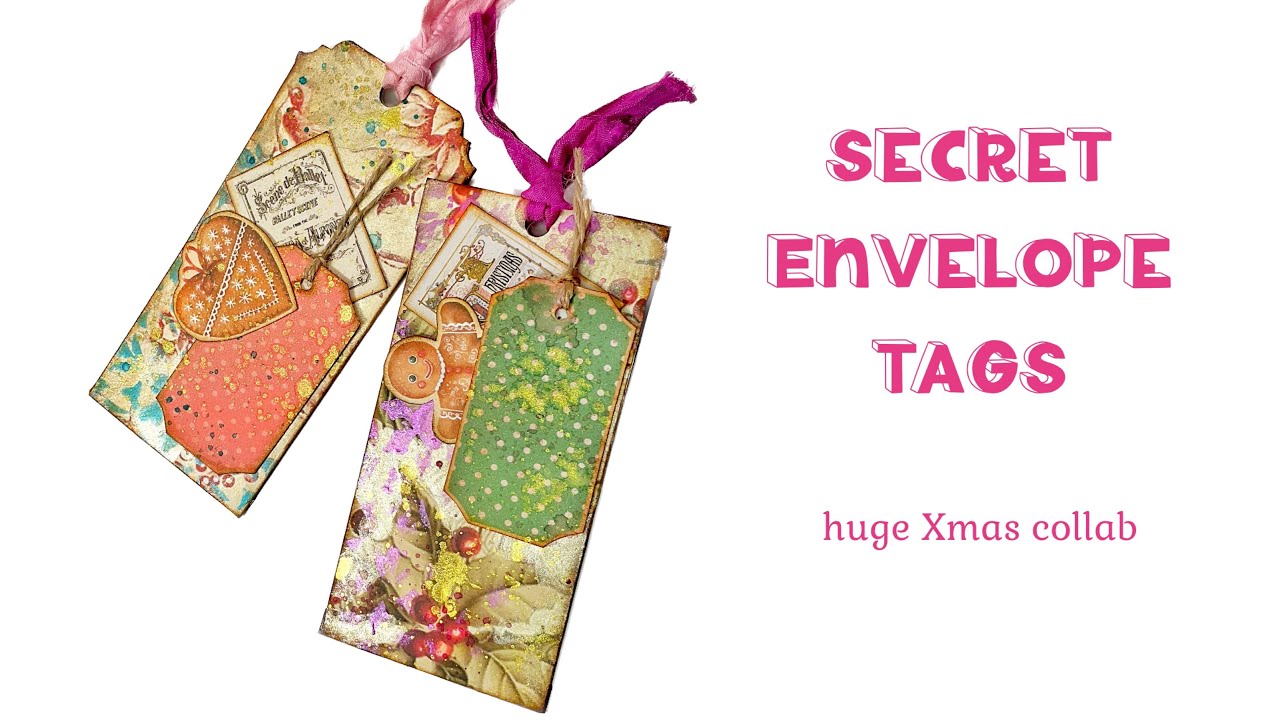 Junk Journal Secret Envelope Tag Day 16 Christmascraftoff2023 Youtube