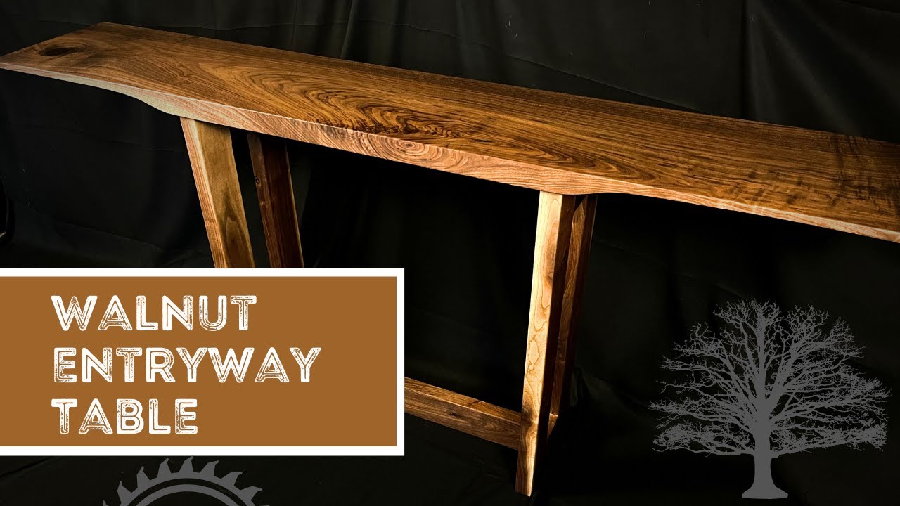 Black Walnut Entryway Table New Carving Technique Youtube