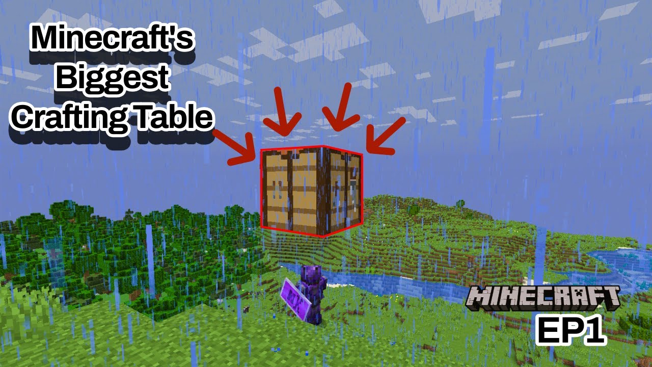 I Made Minecraft S Biggest Crafting Table Youtube