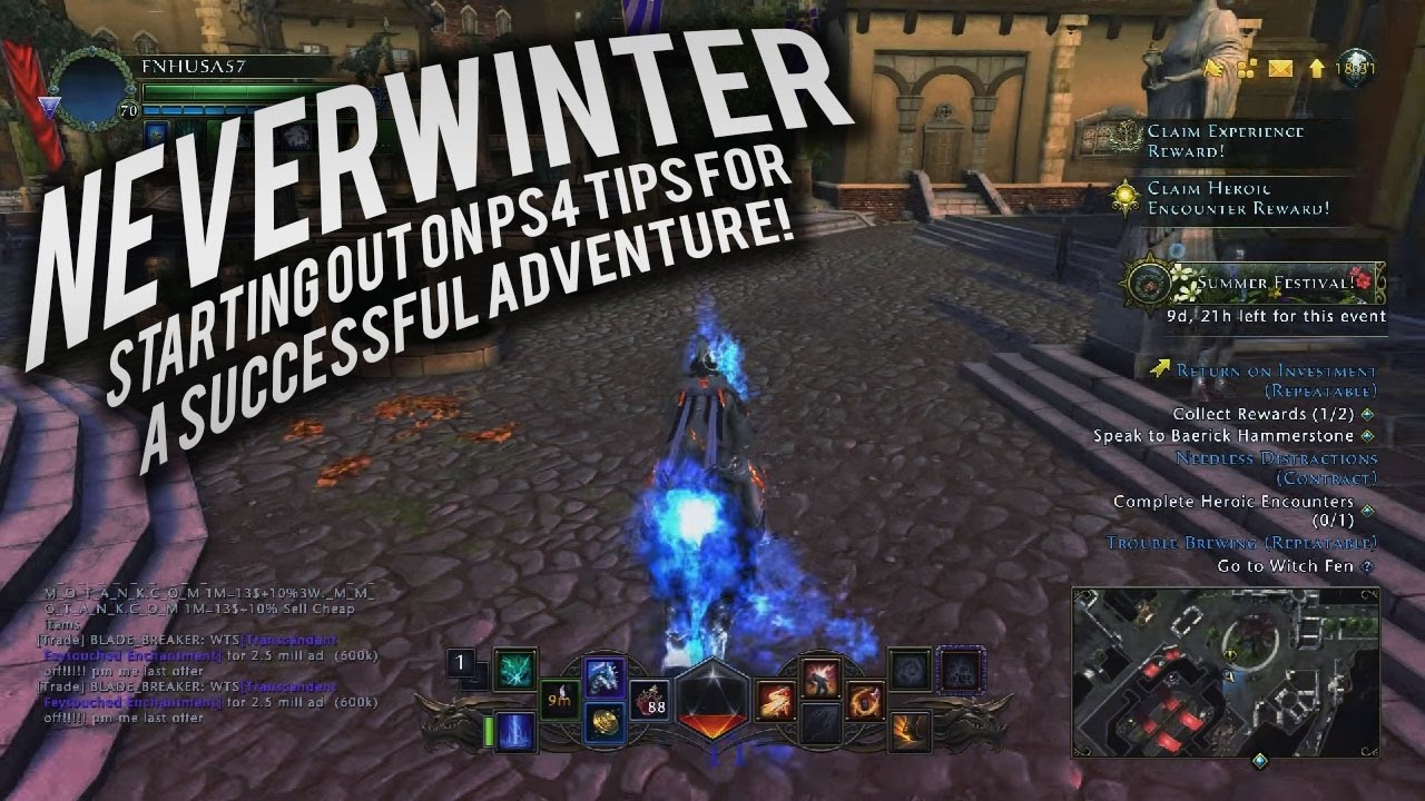 Neverwinter Starting Out On Ps4 Tips For A Successful Adventure Youtube