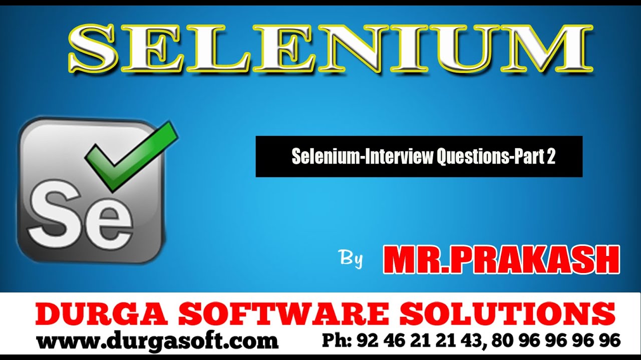 Selenium Interview Questions Part 1 Youtube