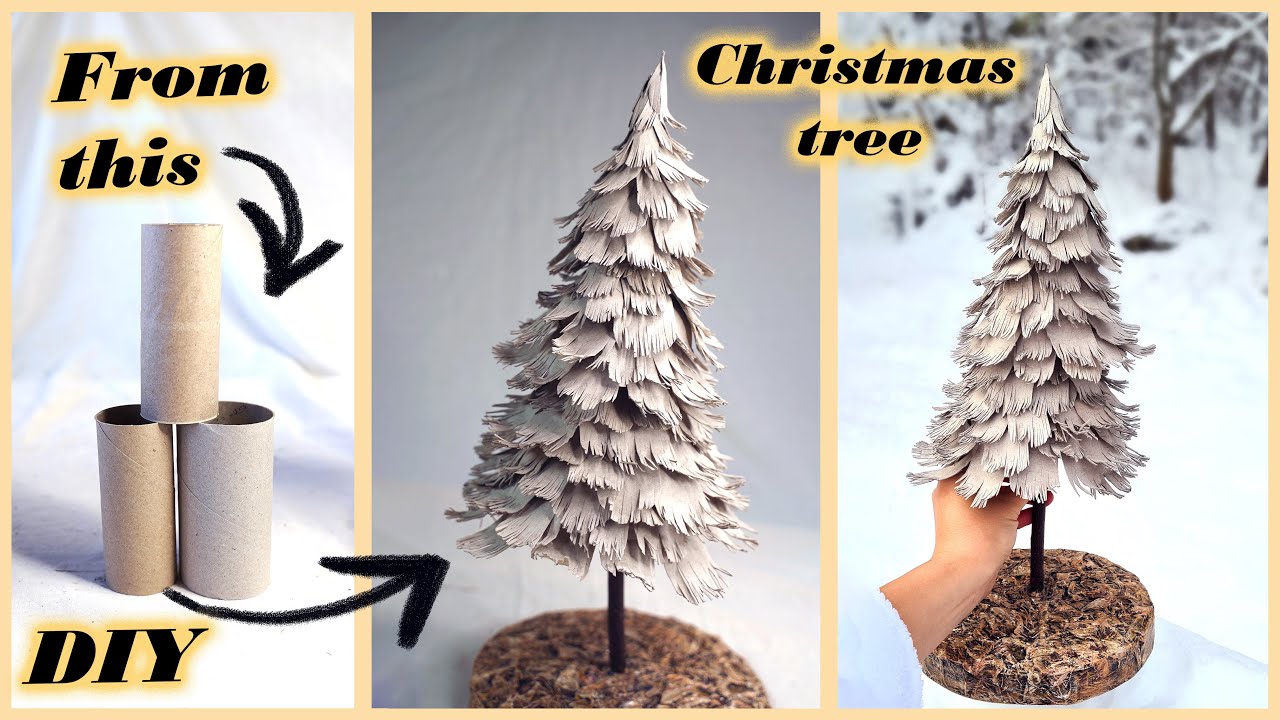 Diy Cardboard Tube Tree Stamping Holiday Trees With Paper Tubes Make
