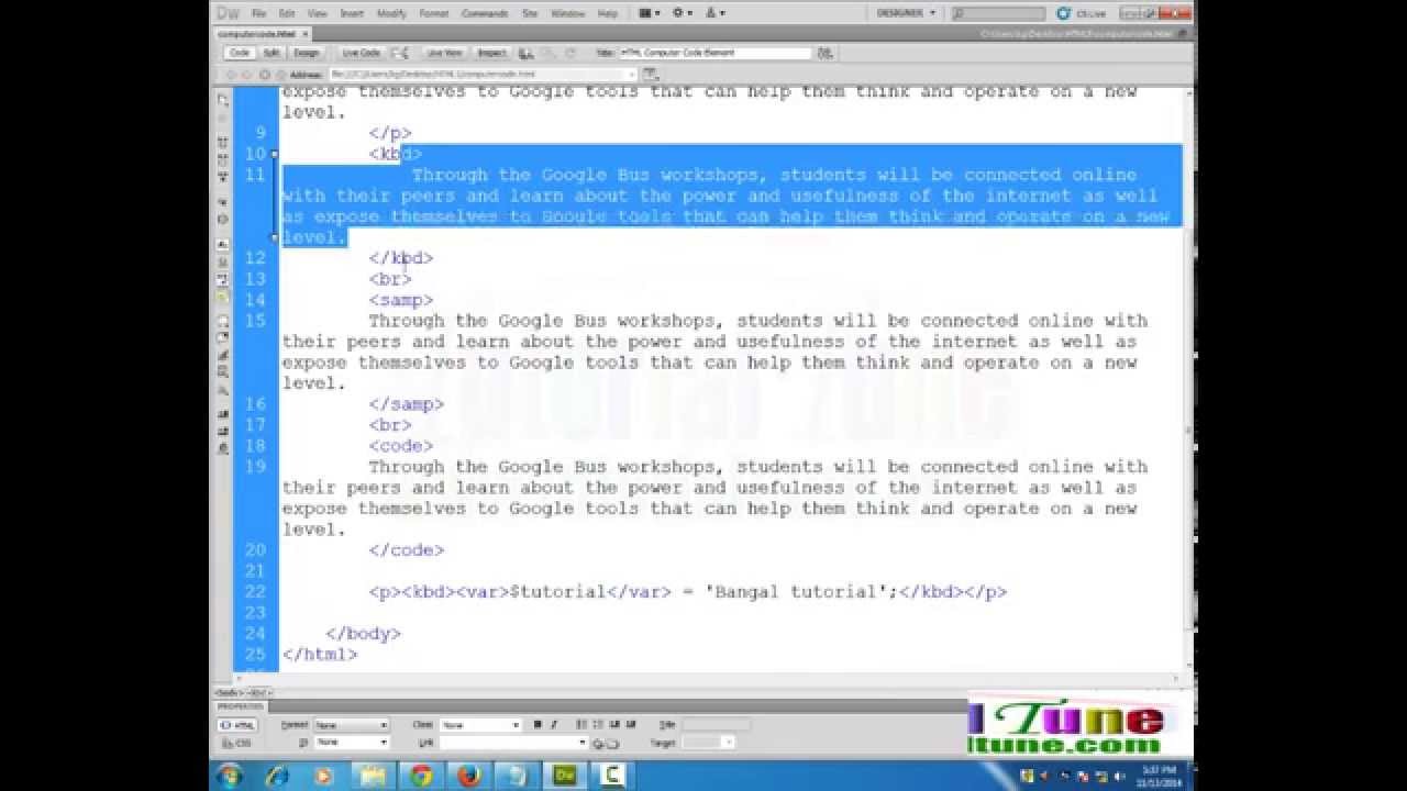 Html Computer Code Elements Html Bangla Tutorial Part 11 Youtube