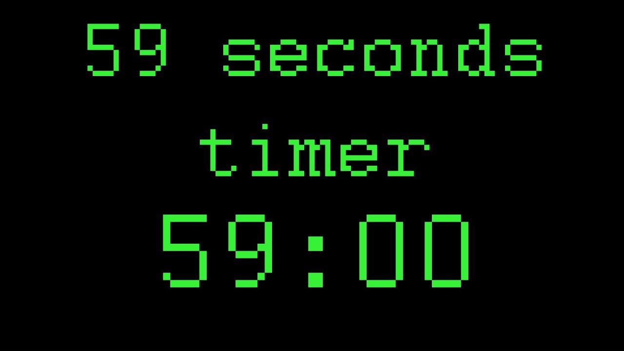 59 Seconds Timer Youtube