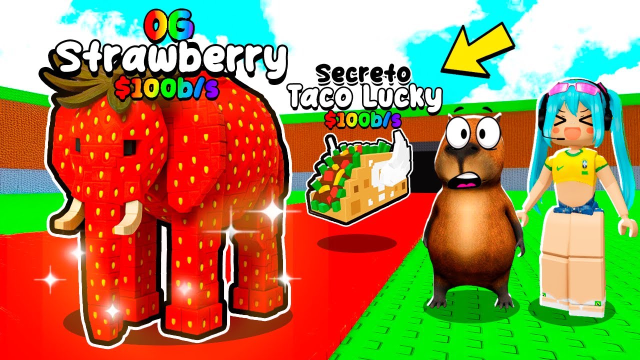 Strawberry Elephant O Brainrot Mais Raro Que Existe No Roube O
