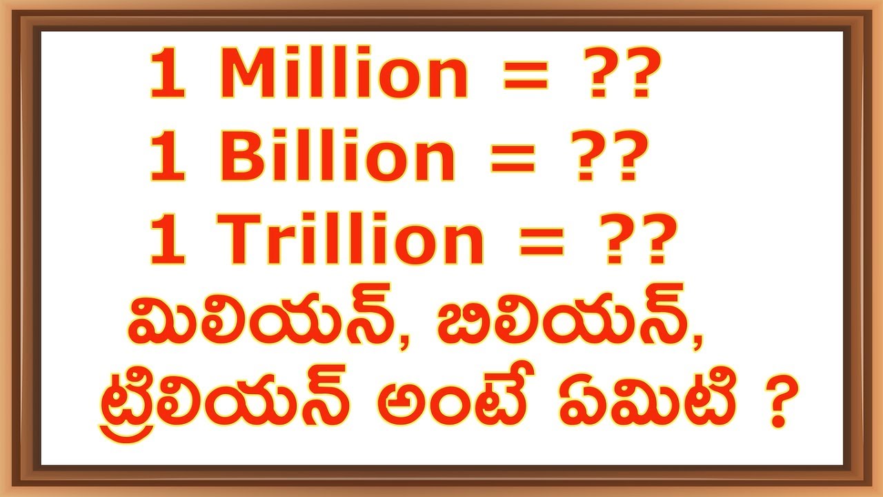 Million Billion Trillion I Sagar Talks Youtube
