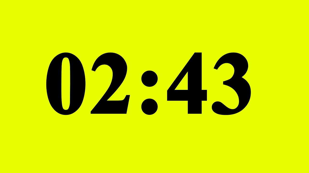 2 Minute 43 Second Timer Youtube