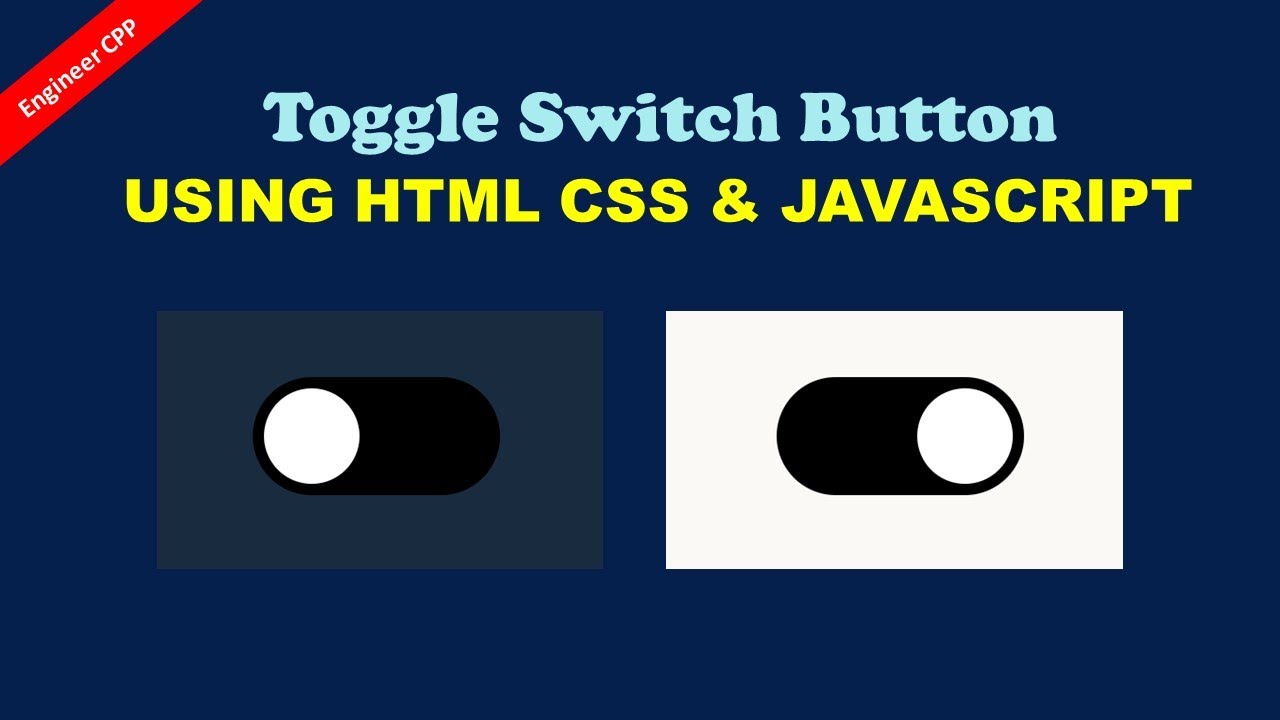 Toggle Button In Html Css Javascript How To Make Toggle Button Using