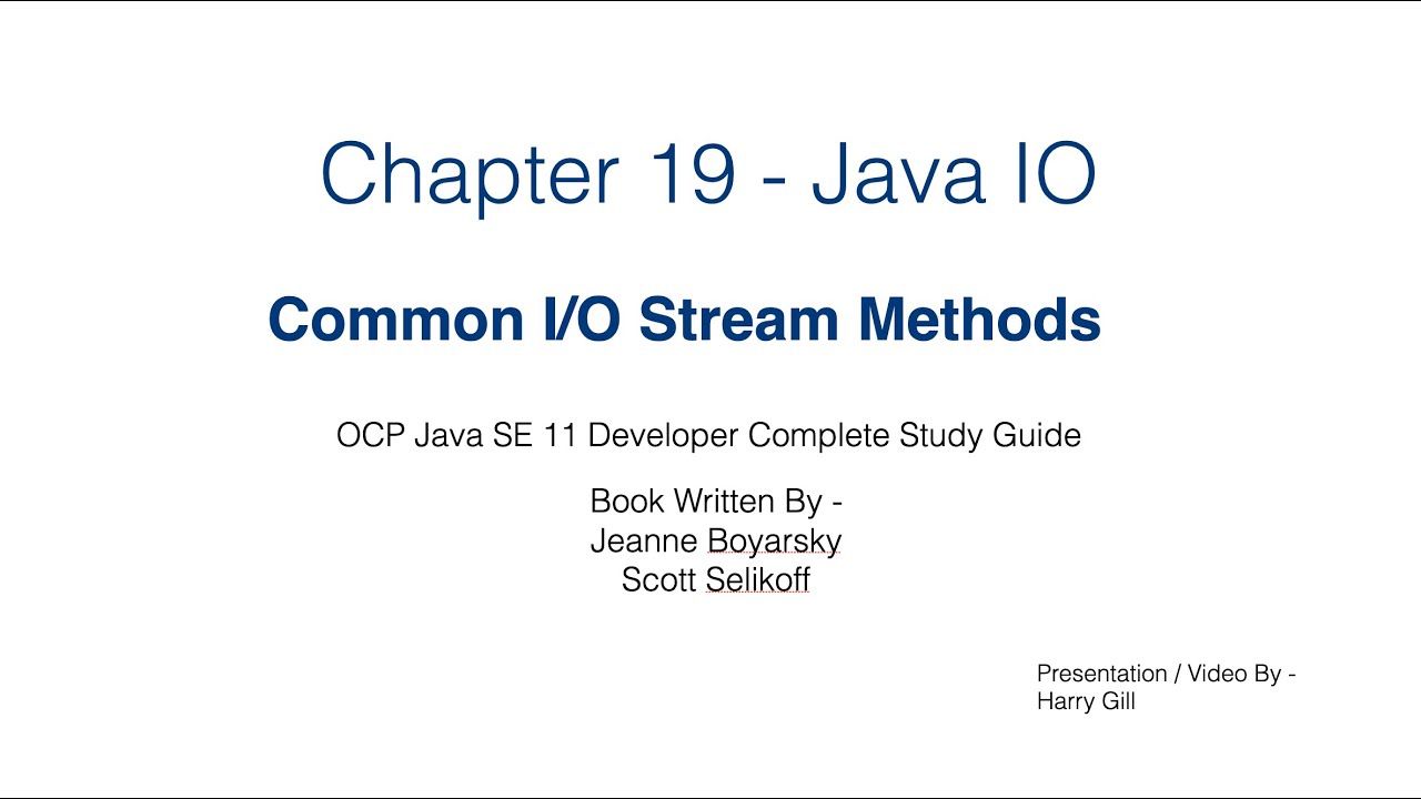 Io Streams Part 03 Common Methods In Io Stream Introduction Java