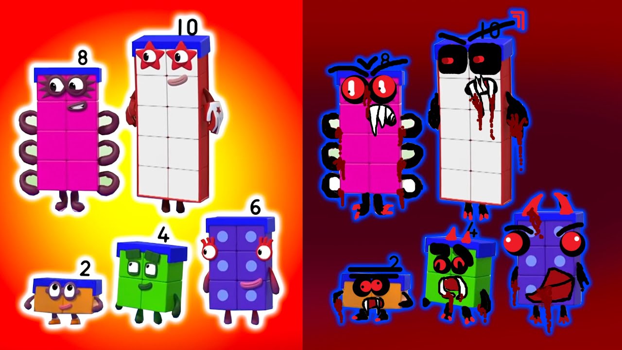 Numberblocks Band 2021 Monster Number 246810 As Horror Version Speed