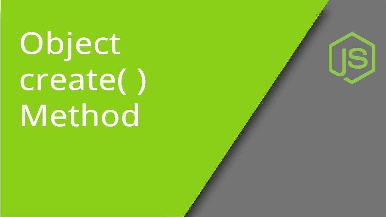 Javascript Object Create Method Youtube