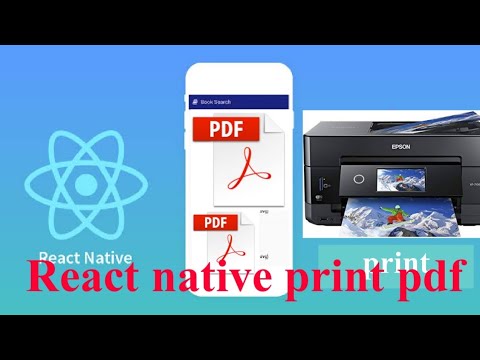React Native Print Pdf File Save In Android Ios Youtube