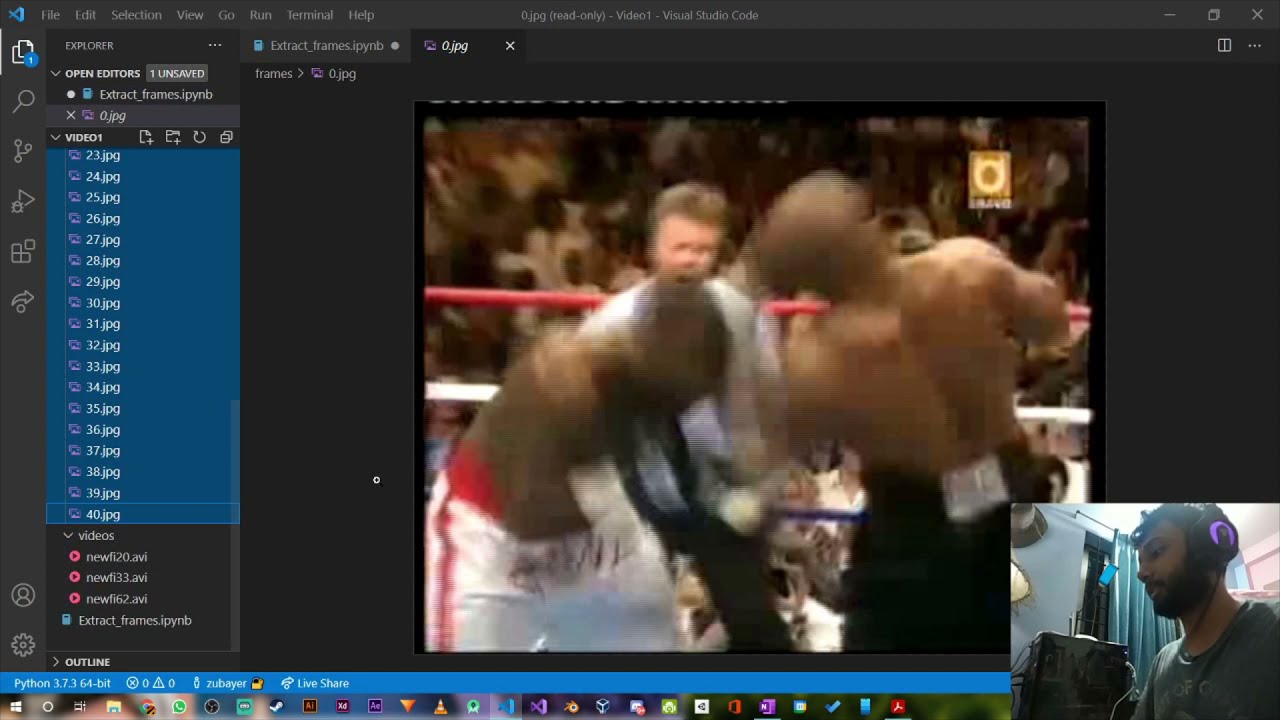 Extracting Frames From Video As Images In Python Using Cv2 Youtube