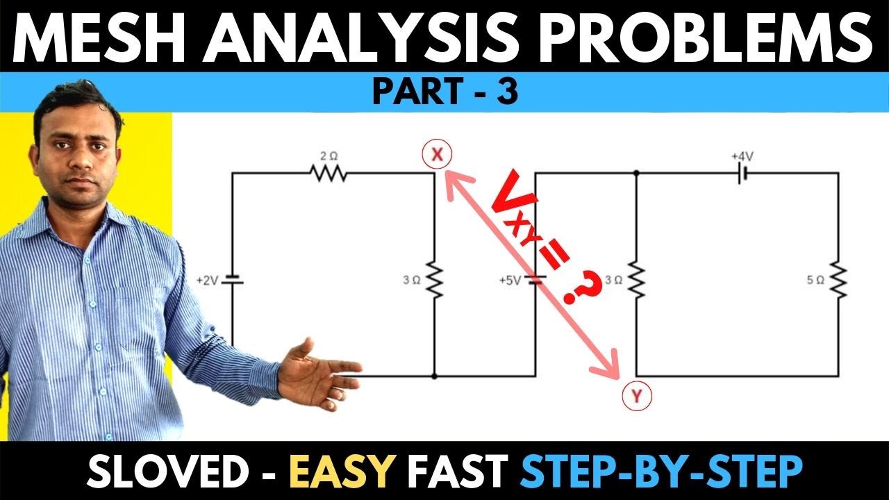 Mesh Analysis Problems Solved Easy Fast Step By Step Part 3