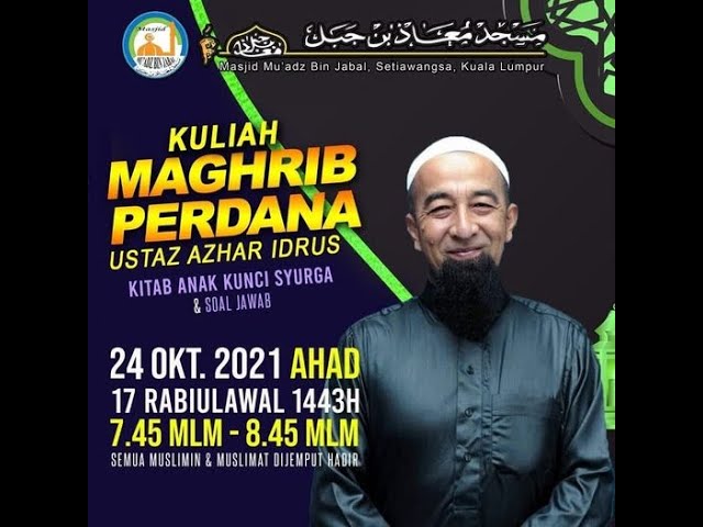 Jadual Ustaz Azhar Idrus Jake Rees