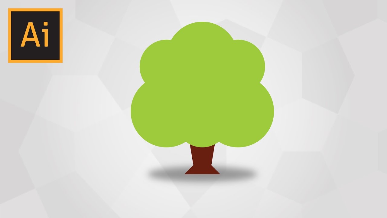 How To Draw A Simple Tree In Adobe Illustrator Youtube