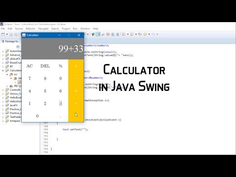Calculator In Java Swing Youtube