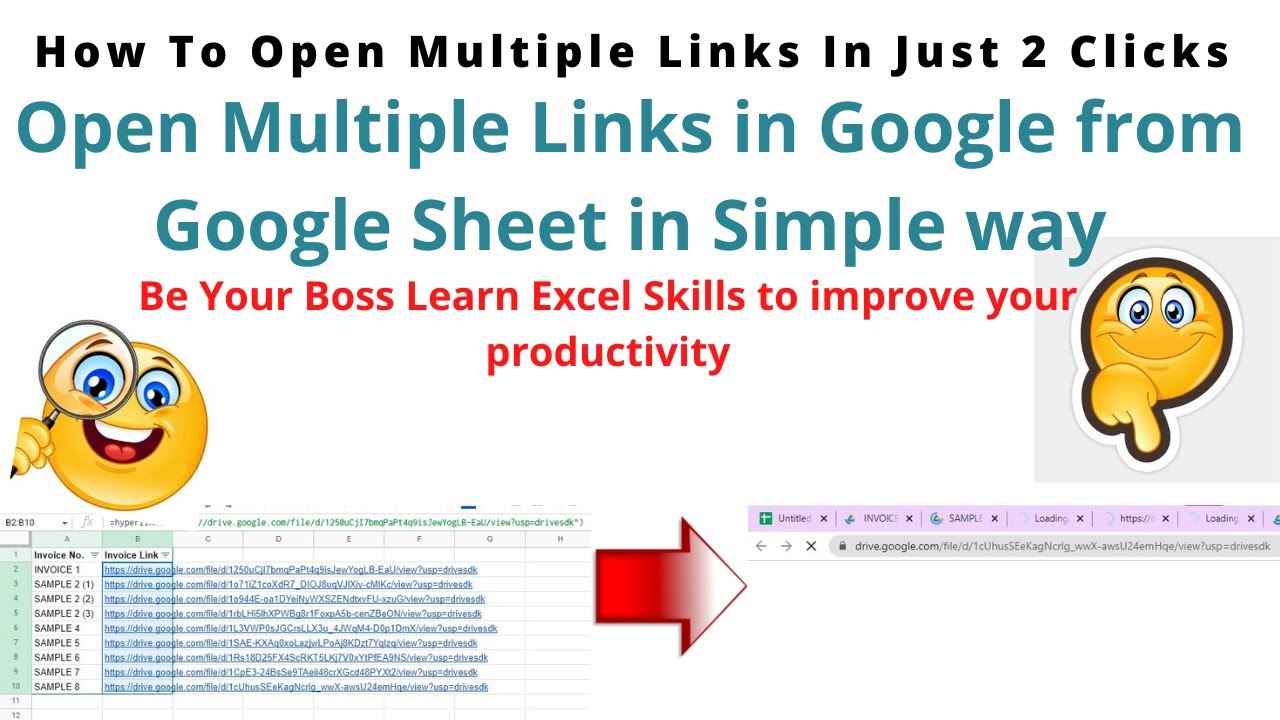How To Open Multiple Links On Google From Google Sheet Youtube