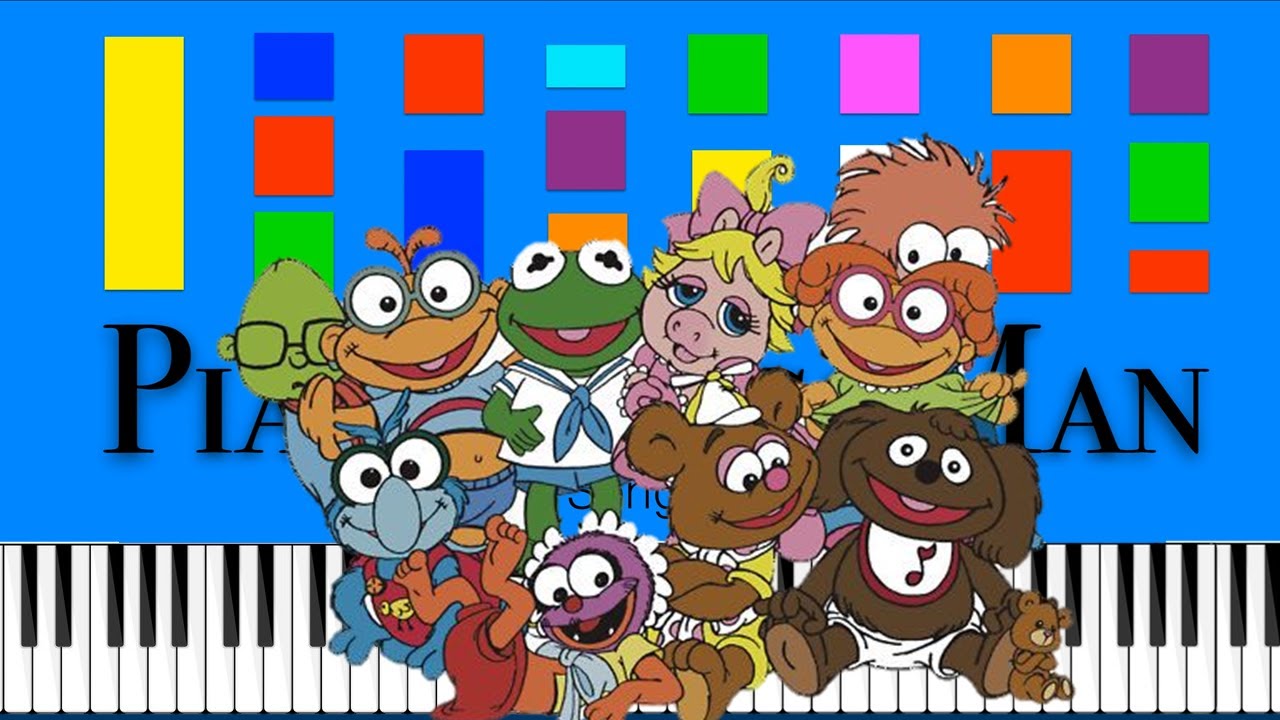 Muppet Babies Theme Song 1984 Slow Easy Medium Piano 4k Tutorial Youtube