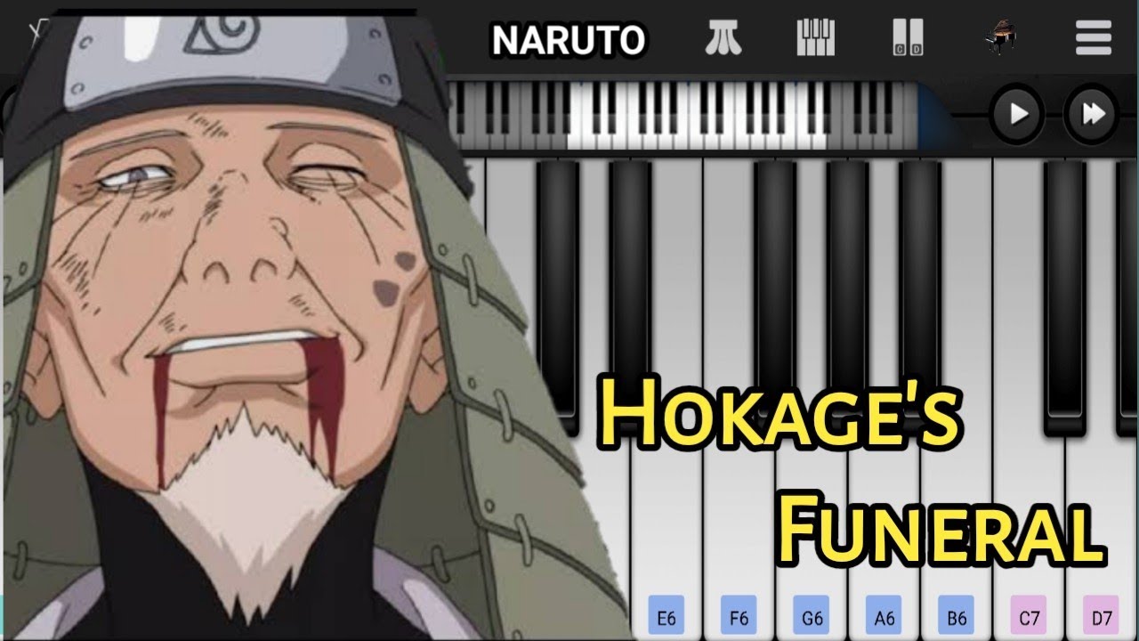 Naruto Ost Hokage S Funeral Piano Mobile Tutorial Youtube