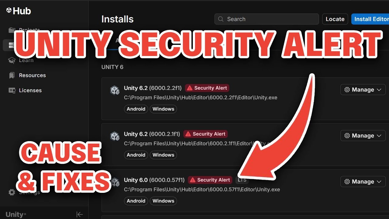 Unity Security Alertвђјпёџ Cve Security Vulnerability Youtube