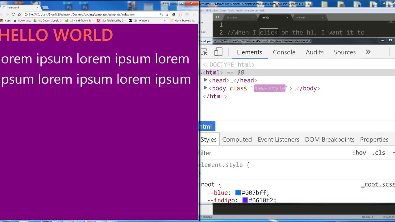 5 Toggleclass And Css With Jquery Youtube