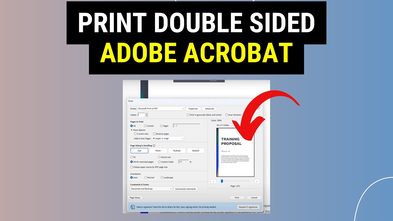 How To Print Double Sided Adobe Acrobat Adobe Acrobat Double Print