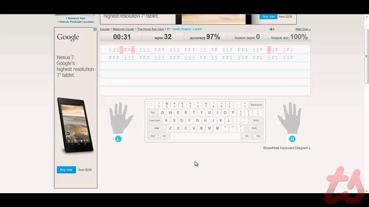 Typing Web Typing Tutor Youtube