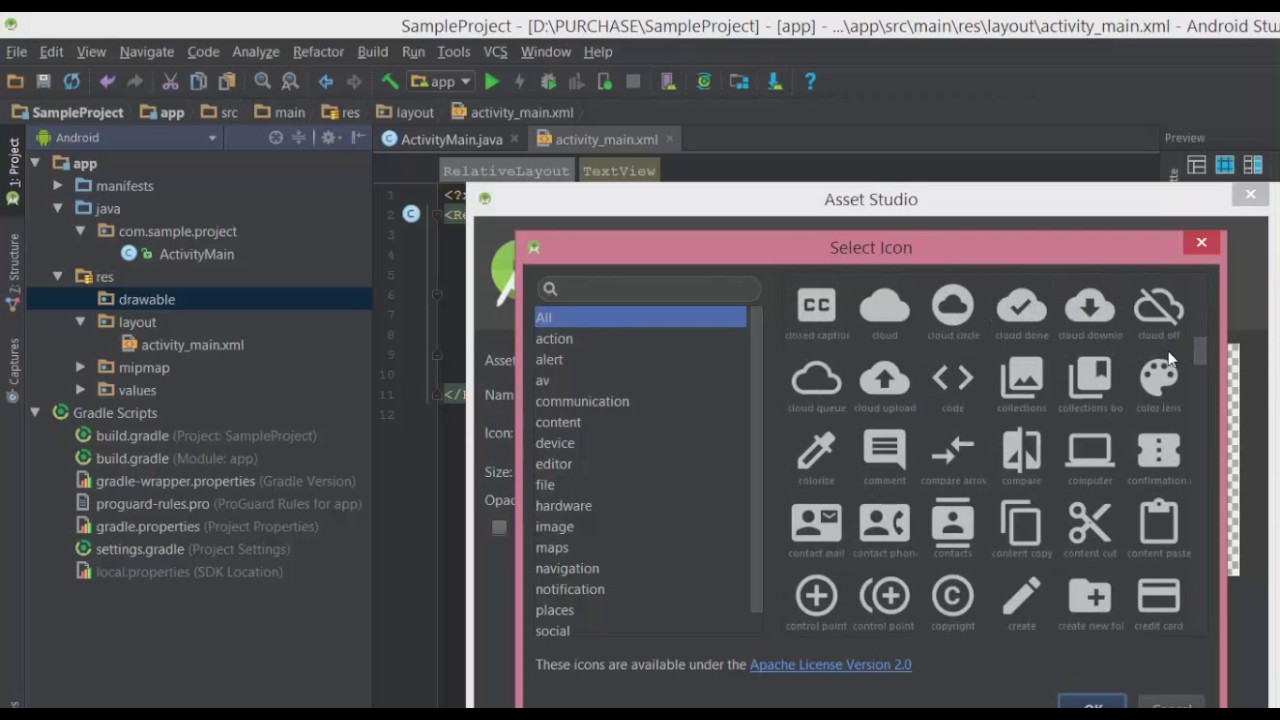 Generate Vector Icon Android Studio Youtube