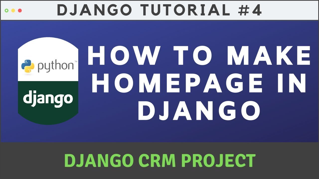 How To Create Home Page In Django Project Youtube