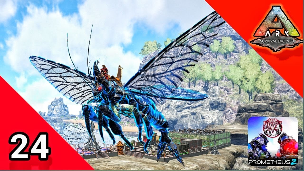Ark Prometheus Mod Ep 24 Taming The Giant Prome Rhyniognatha Youtube