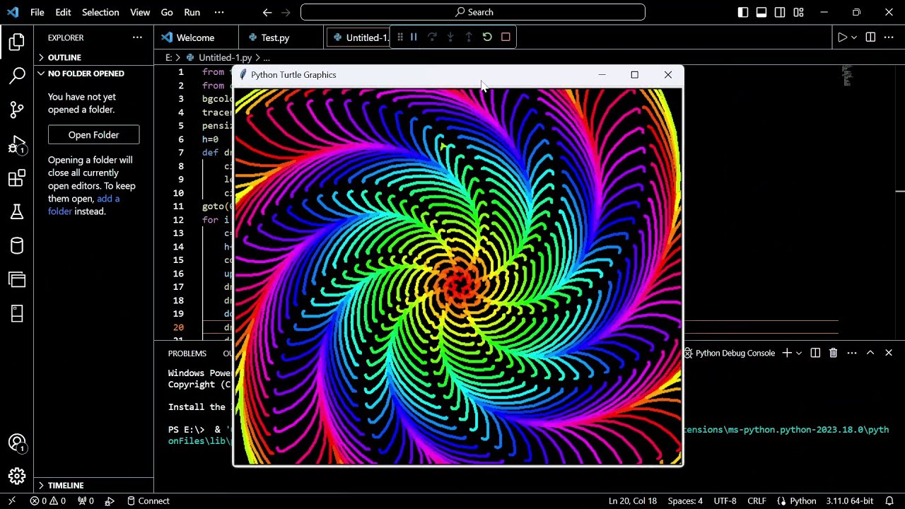 Python Turtle Graphics Animation Wonderful Youtube