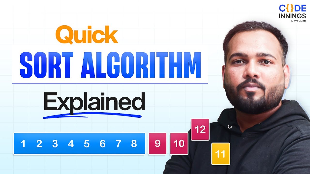 Quick Sort Algorithm Explained Dsa With Python Step By Step Youtube