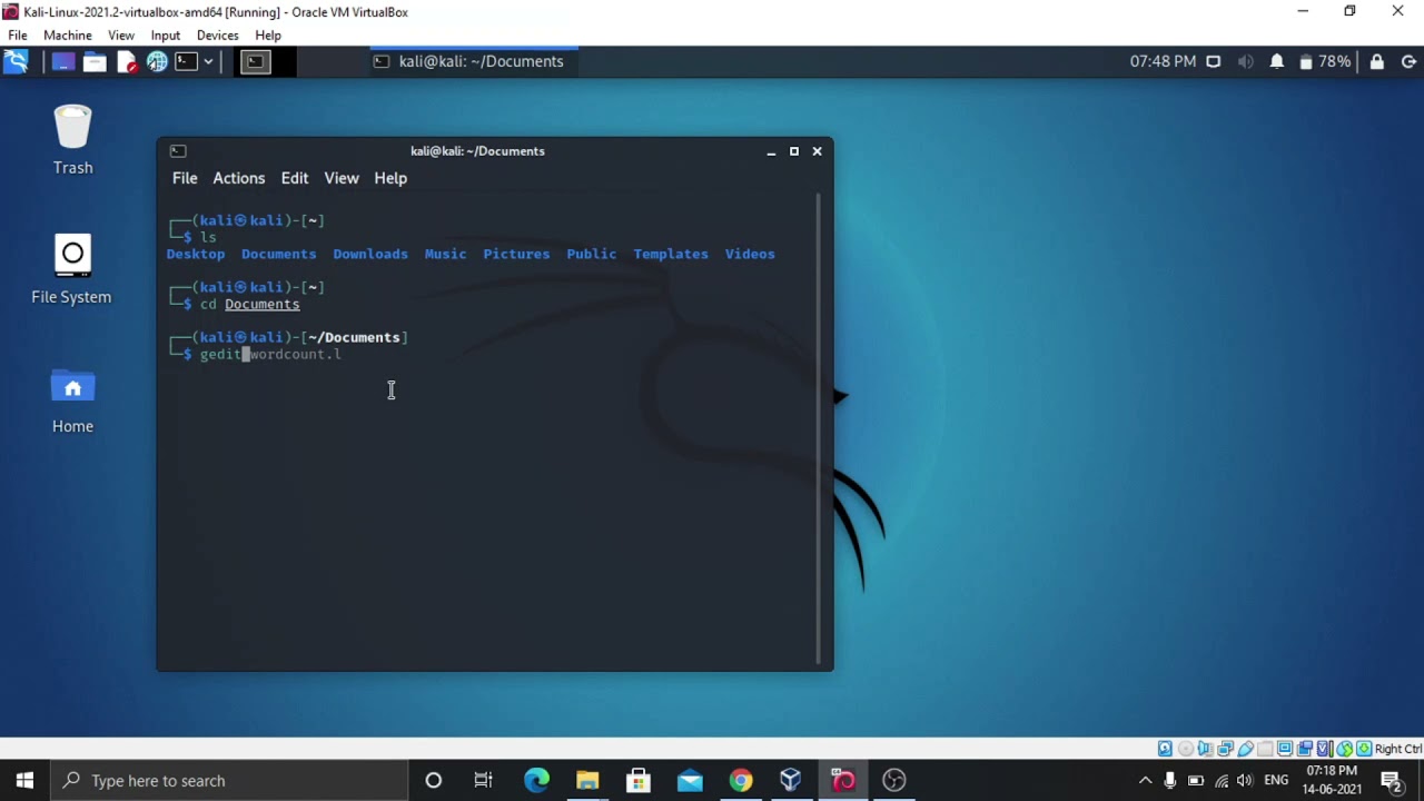 How To Run Lex Program In Linux Flex Program Youtube