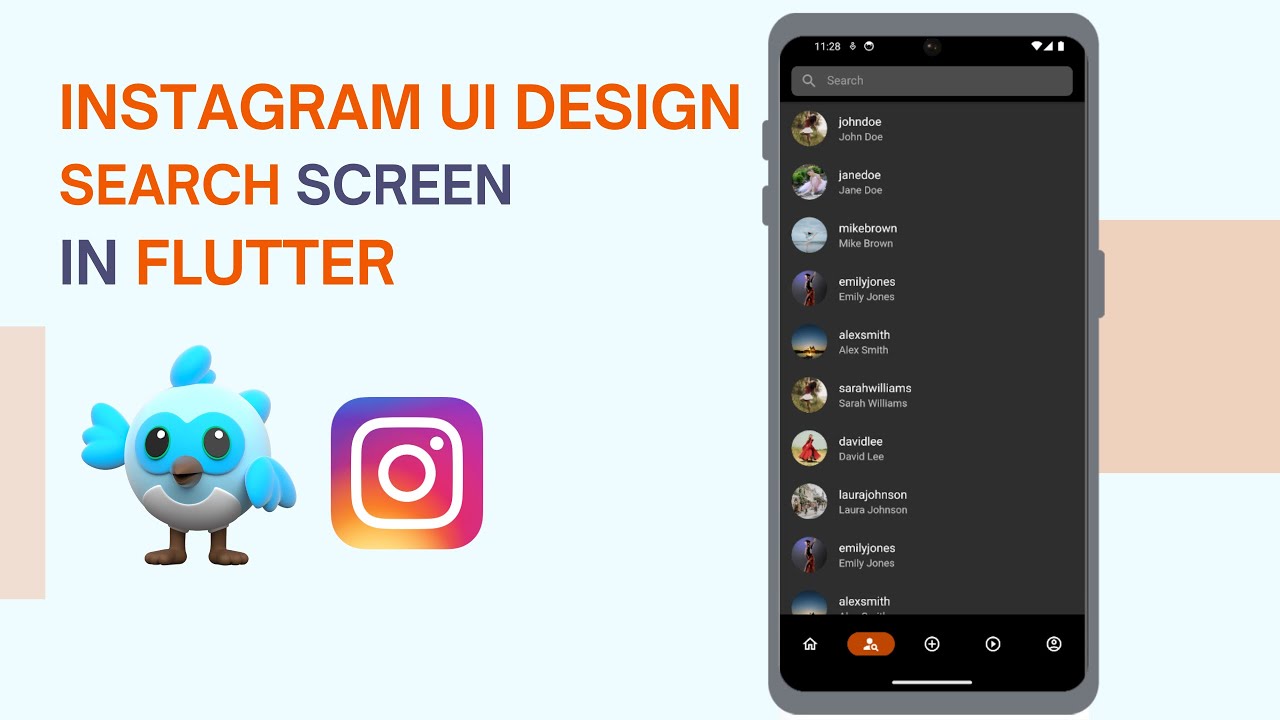 Flutter Tutorial Instagram Search Screen Ui Design Build An
