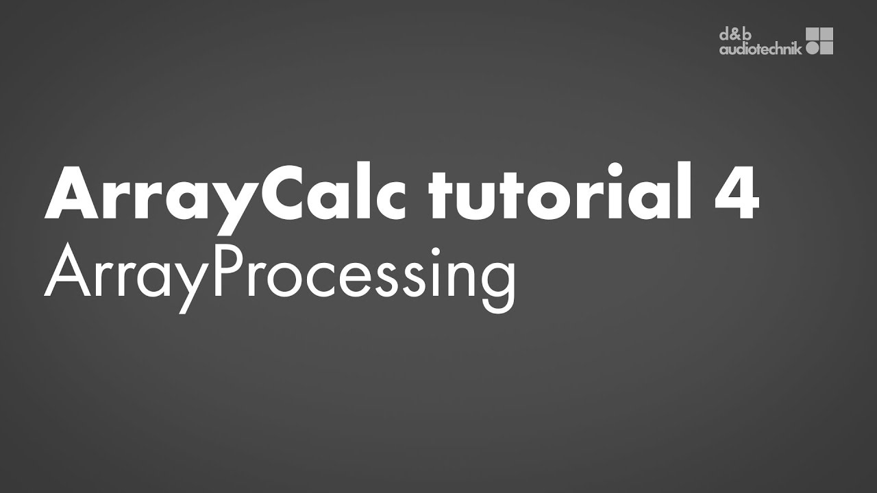 Arraycalc Tutorial 4 Arrayprocessing Simulation Youtube