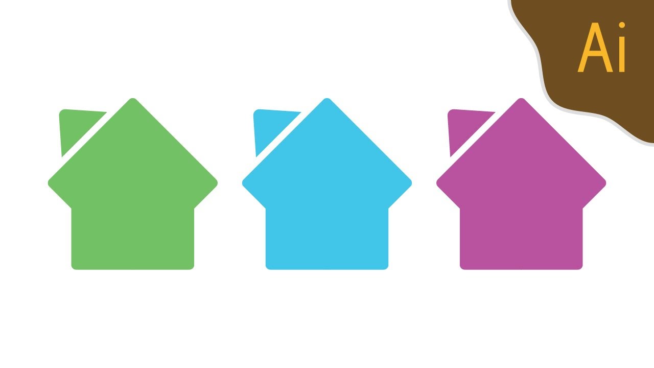 Draw Home Icon Illustrator Tutorial Abcinformatic Youtube