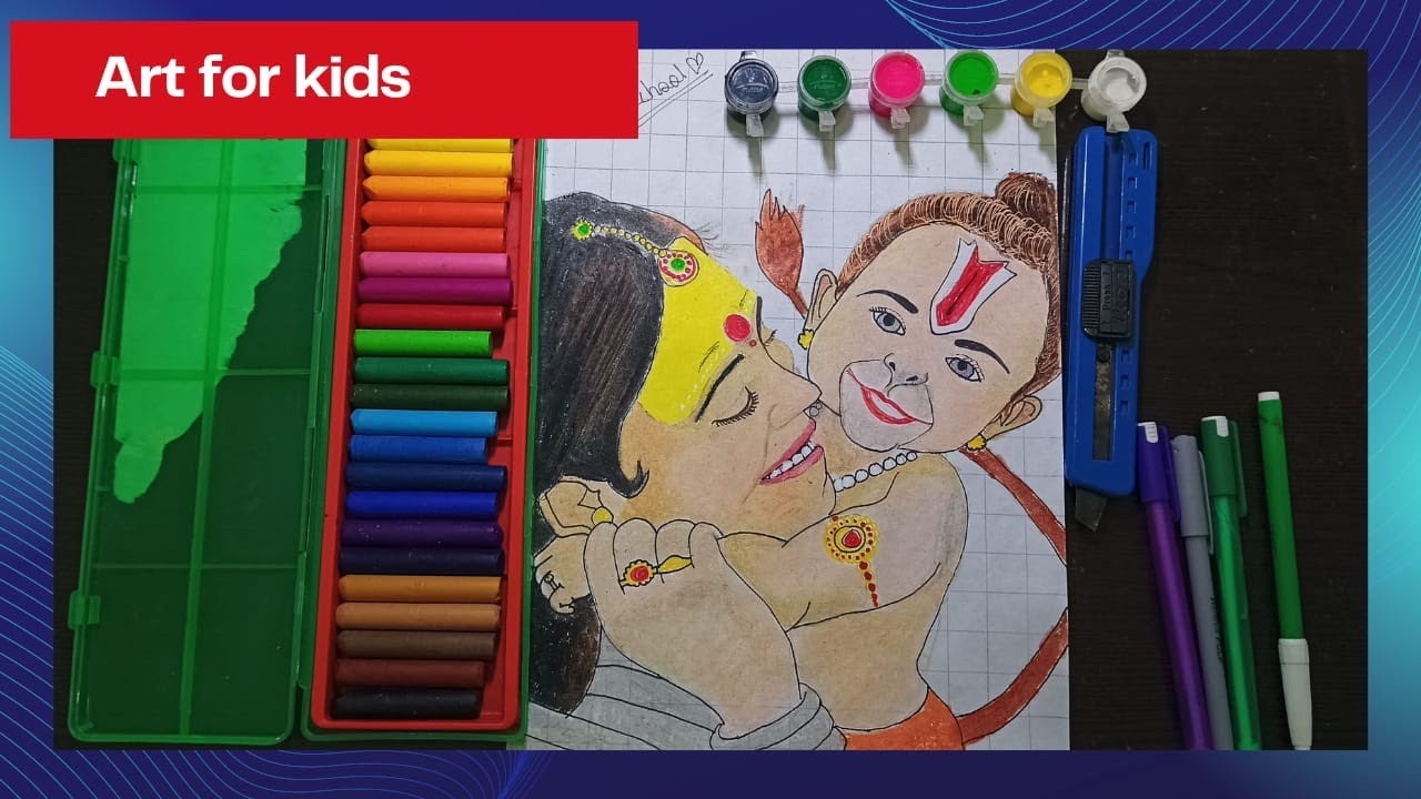 Hanuman Jayanti Drawing Hanuman Colour Drawing Youtube