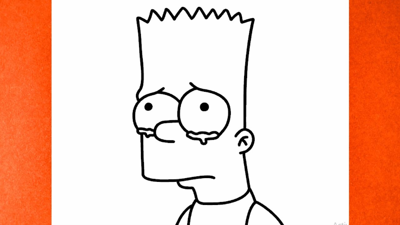 Como Dibujar A Bart Simpson Triste Paso A Paso Youtube